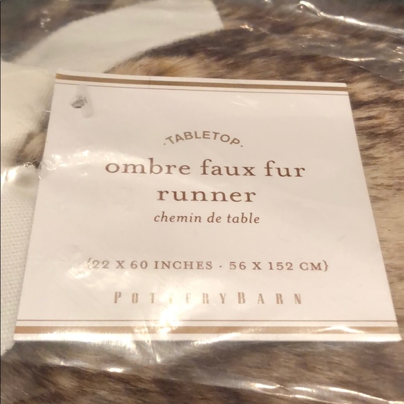 Pottery Barn | Dining | Pottery Barn Fur Runner Faux Fur Table ...